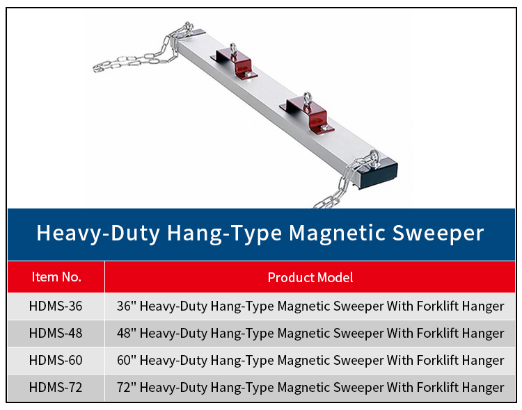 Heavy-Duty Hang-Type Industrial Magnetic Sweeper with Forklift Hanger ...