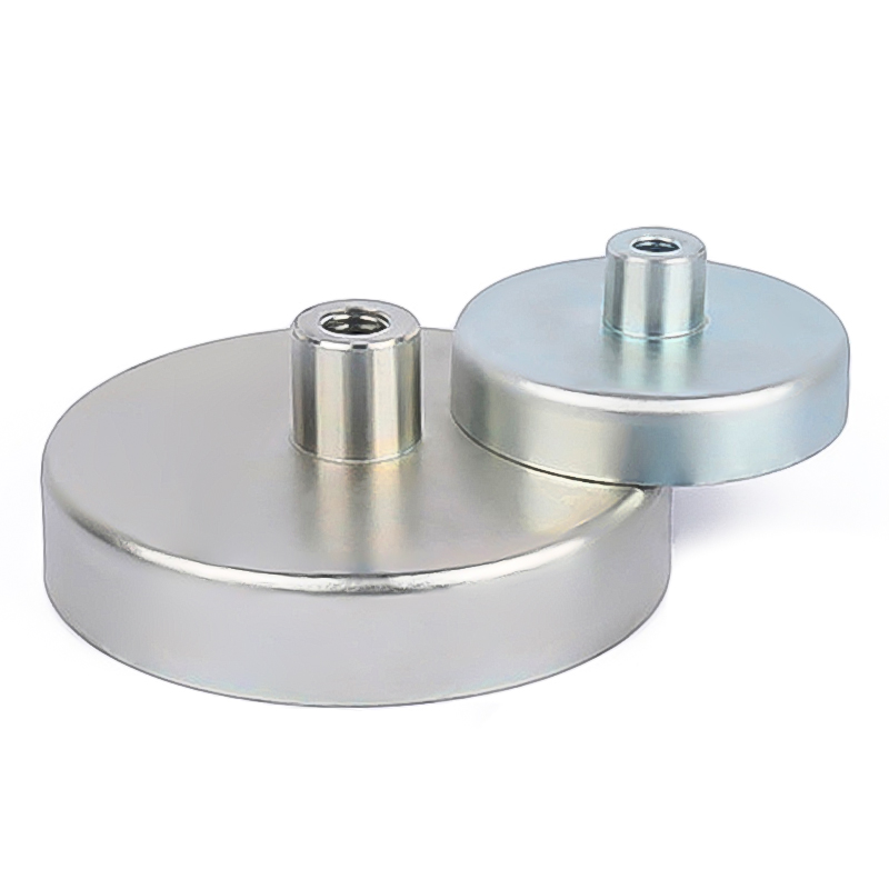 Round Ferrite Pot Magnet With Inside Threaded Rod from China ...